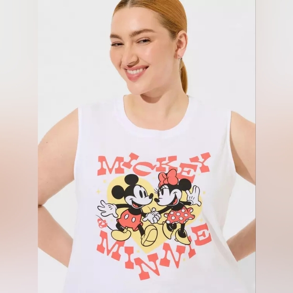 torrid | Tops | Torrid Mickey Minnie Mouse Relaxed Fit Cotton Crew Tank ...